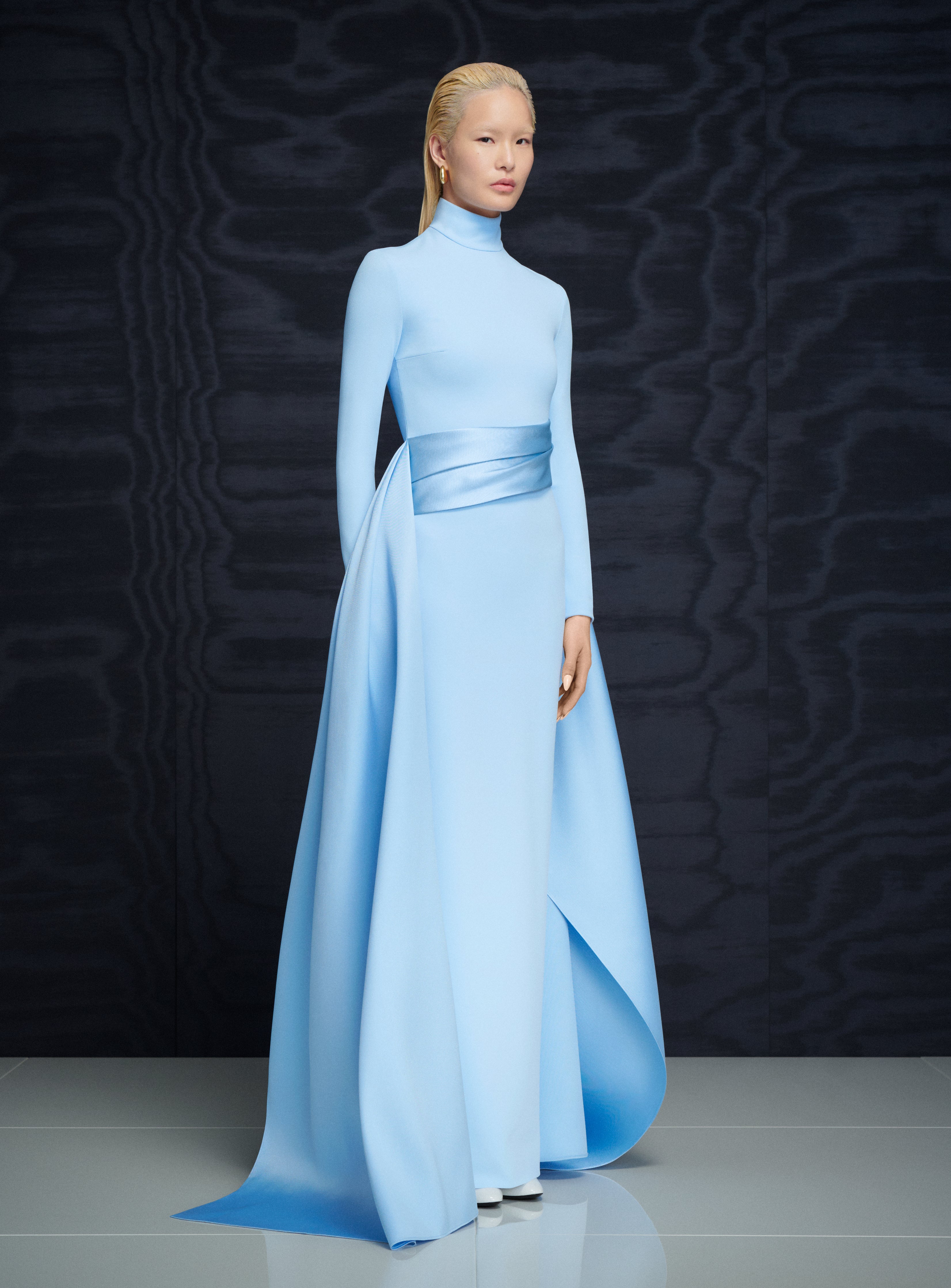 The Olivia Maxi Dress in Ice Blue – Solace London