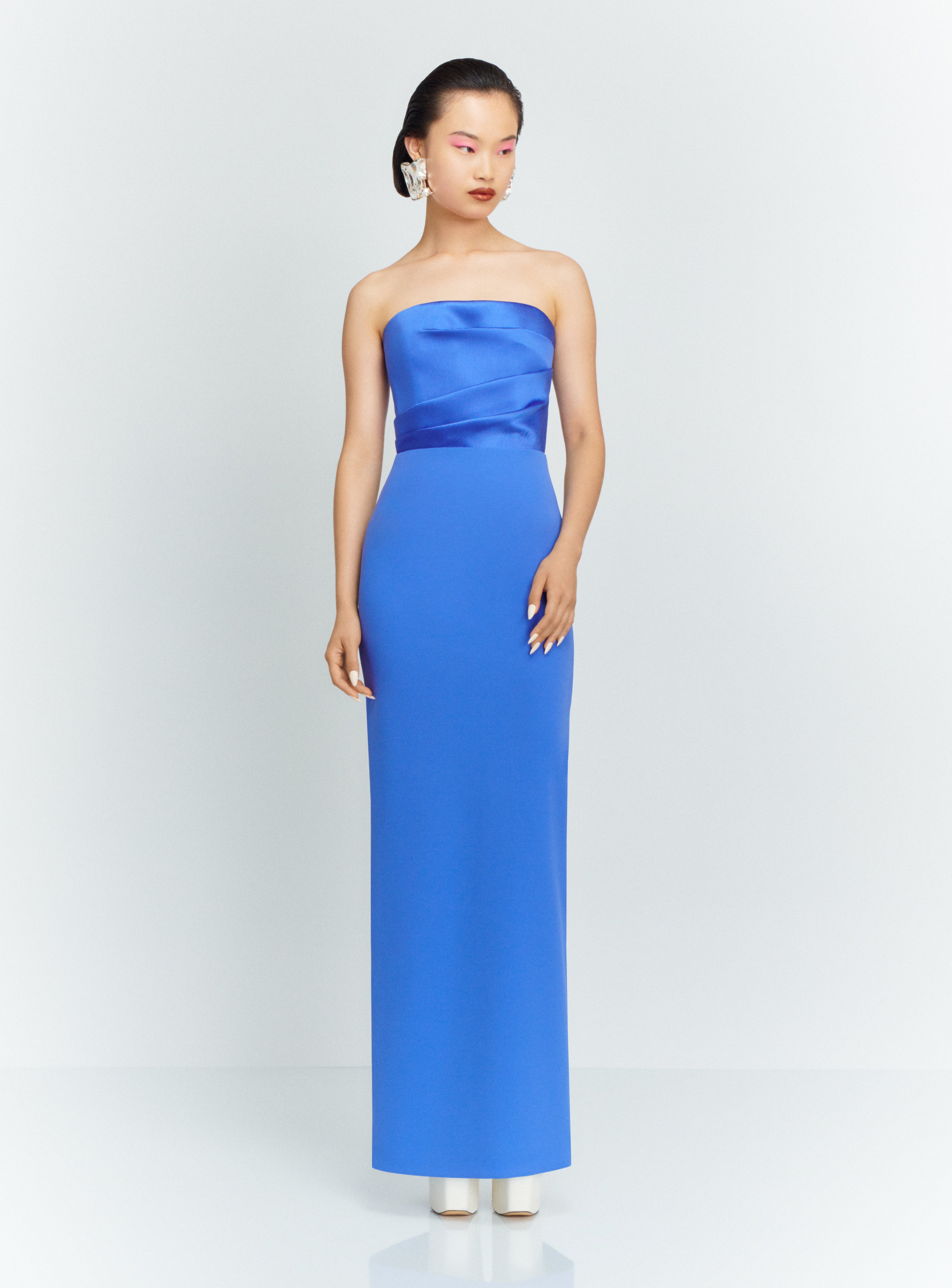 The Afra Maxi Dress in Iris Blue – Solace London