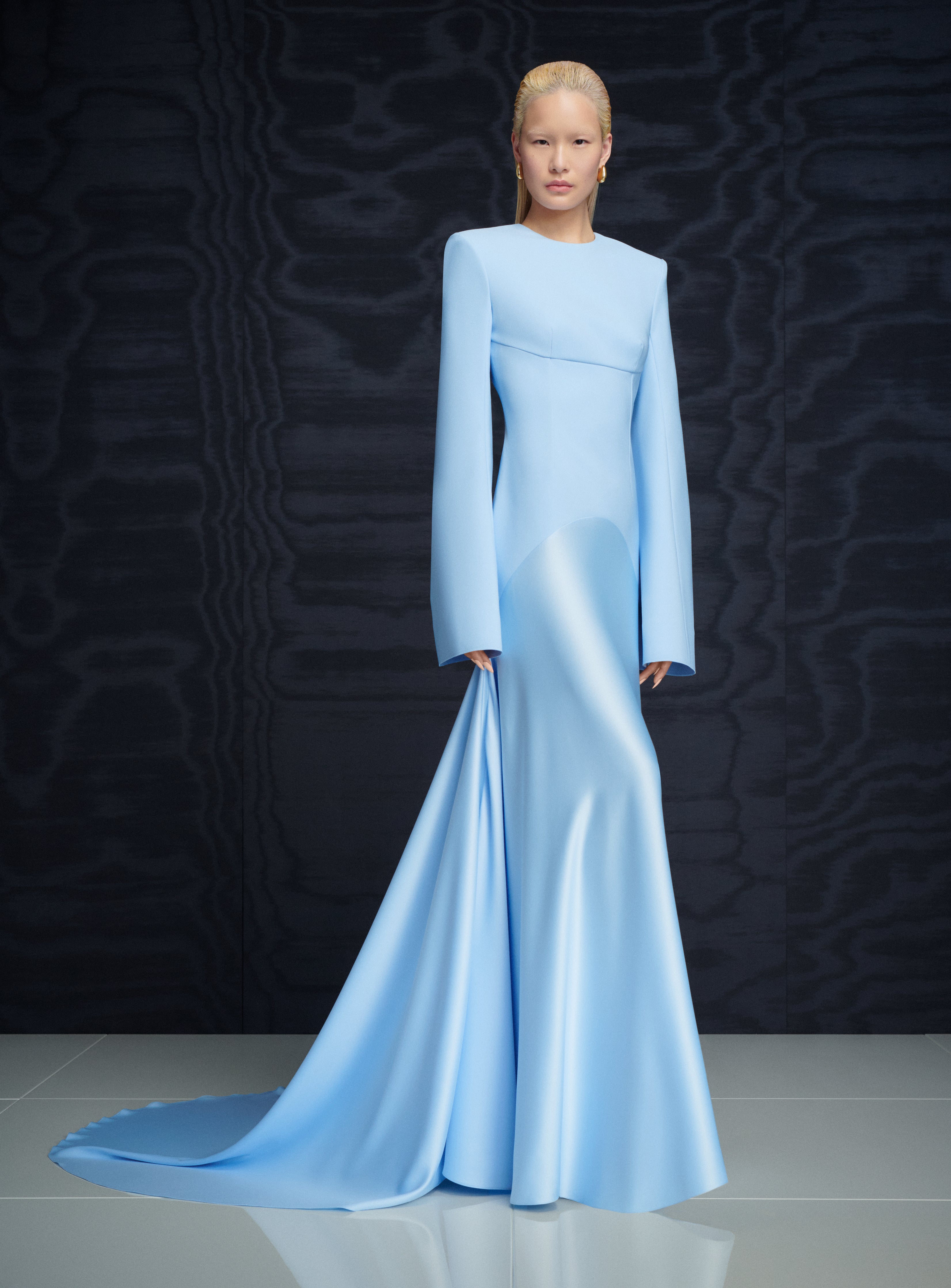 The Claudine Maxi Dress in Ice Blue – Solace London