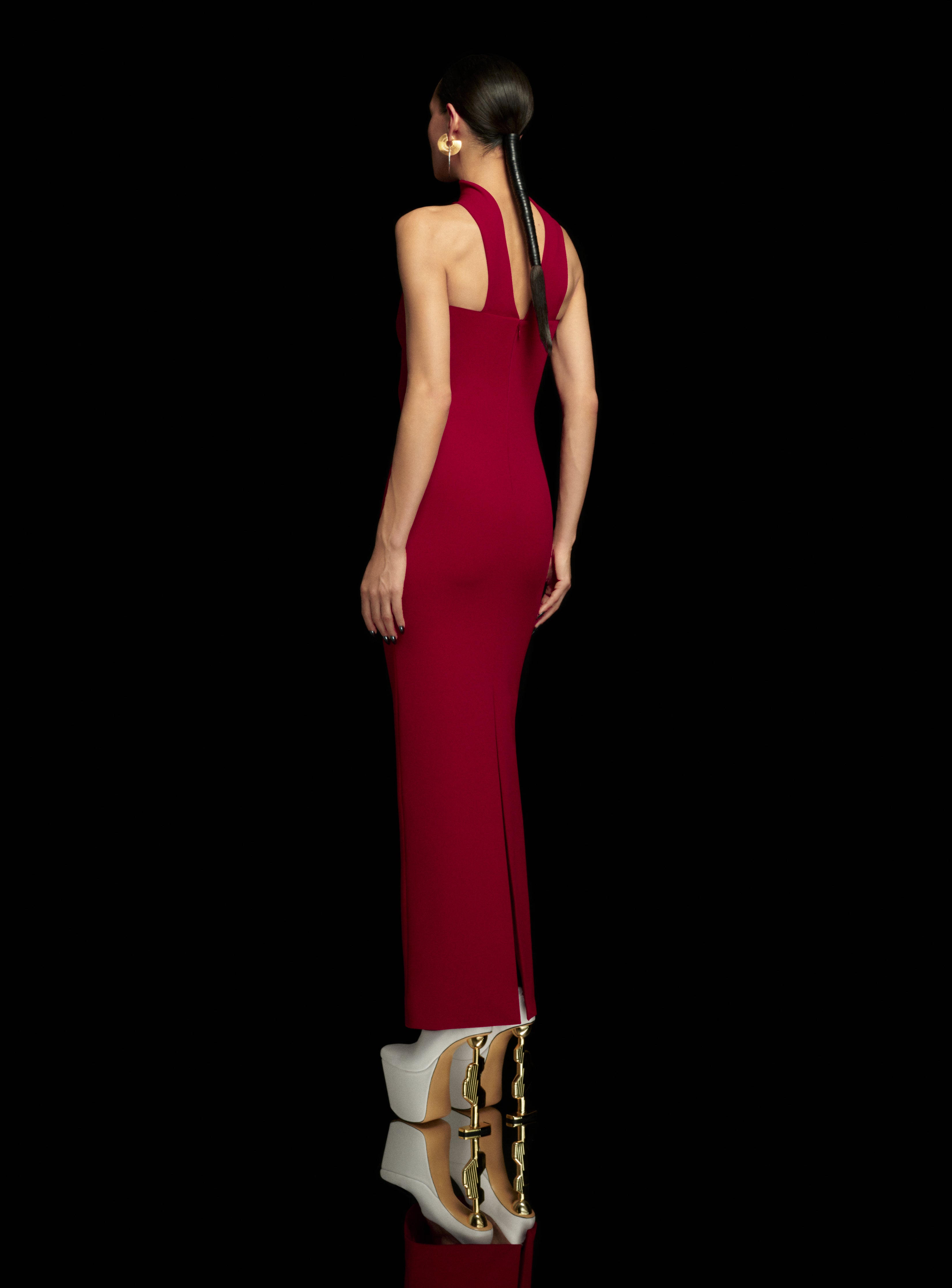 The Amari Maxi Dress in Ruby – Solace London