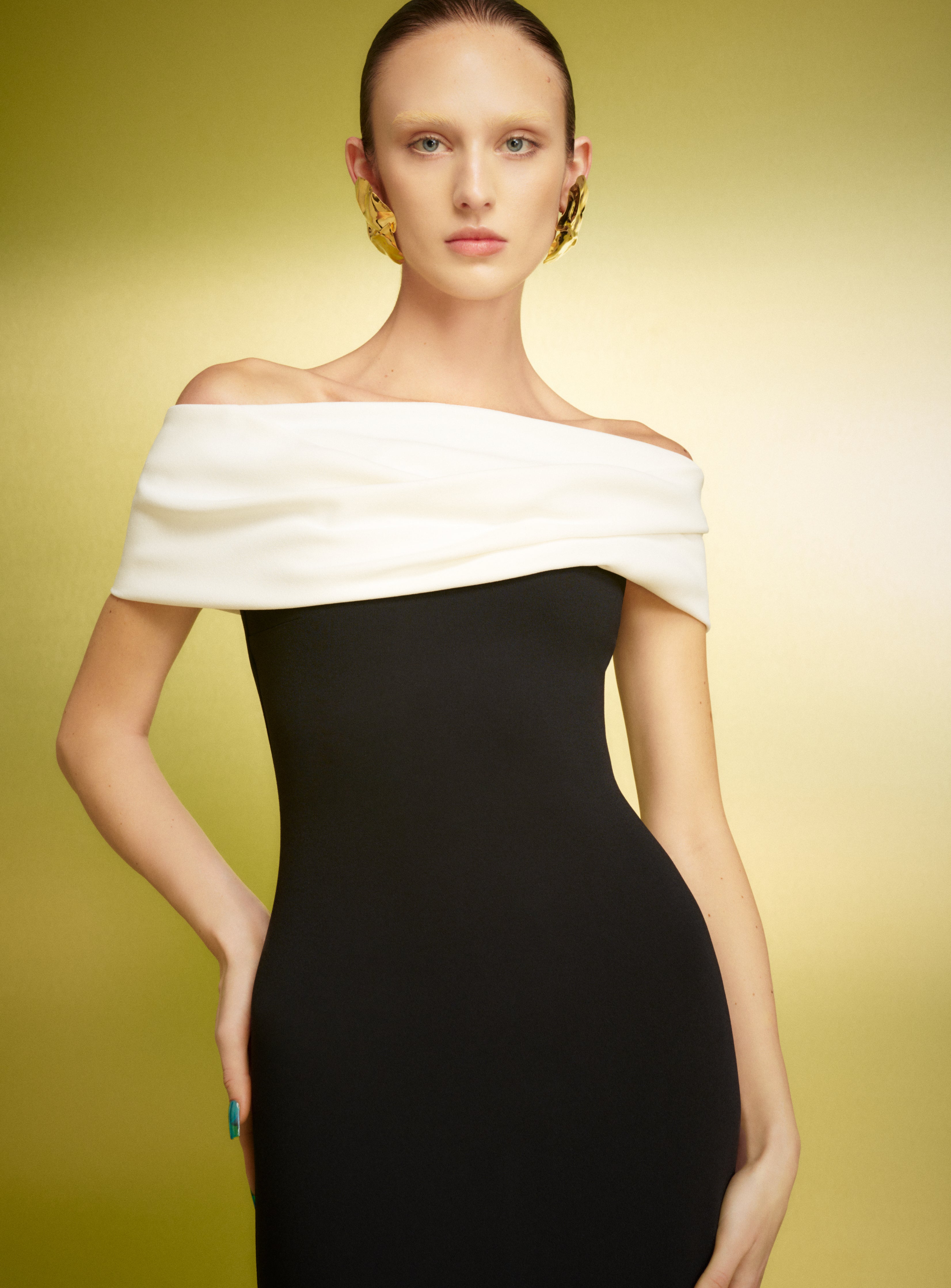 The Eva Maxi Dress in Cream and Black – Solace London