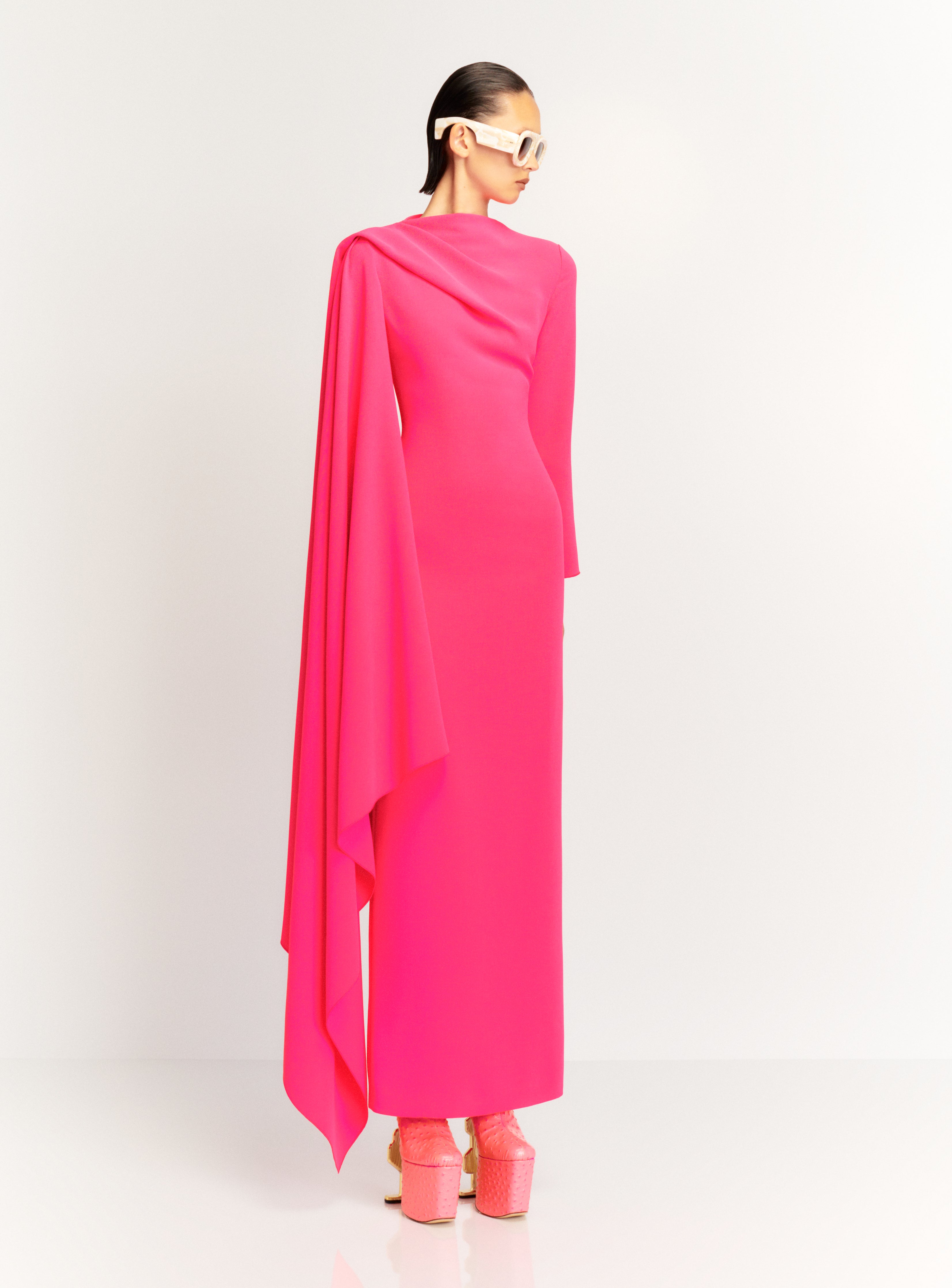 Solace London | The Lydia Maxi Dress in Ultra Pink