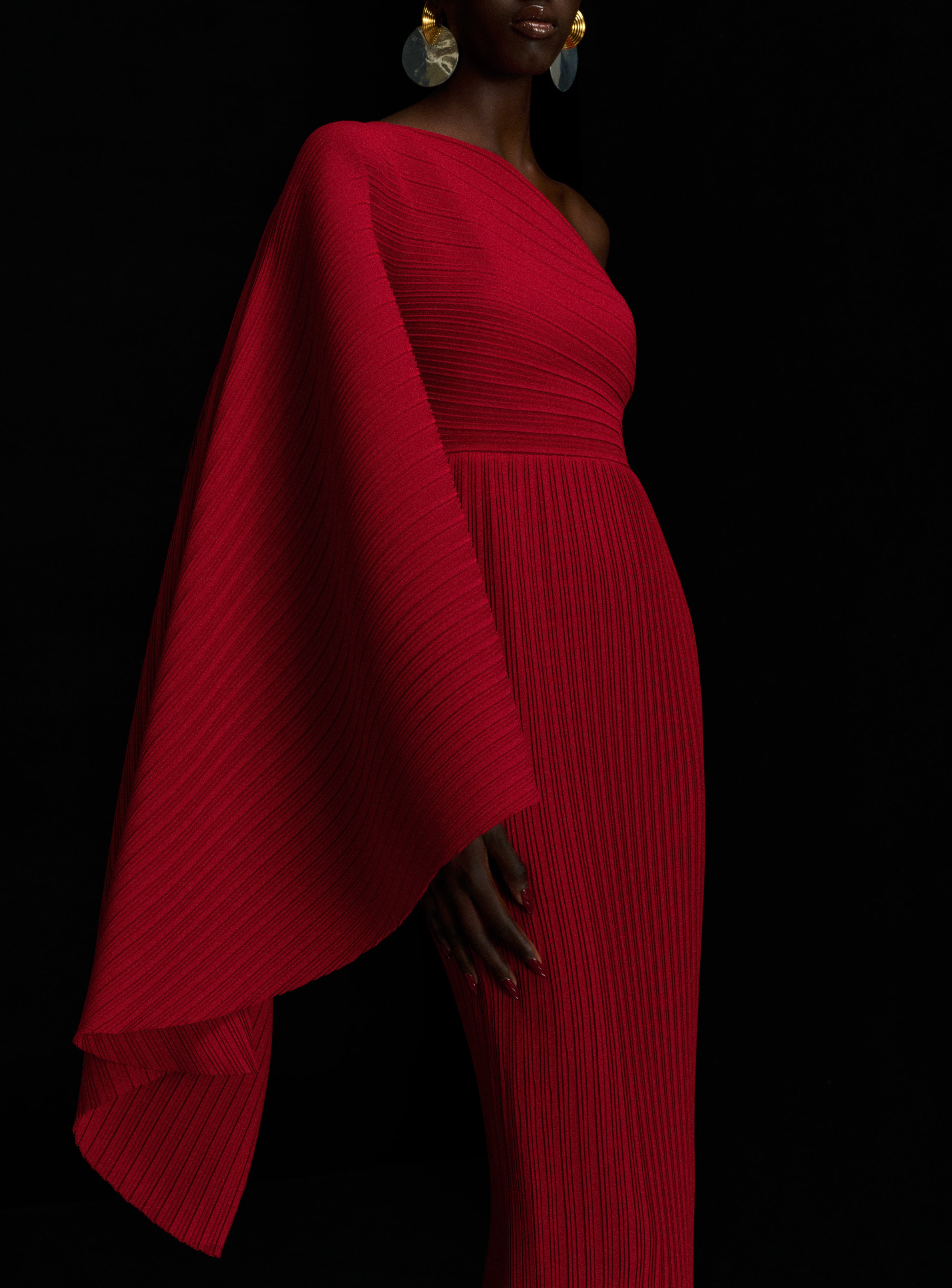 The Lenna Midi Dress in Ruby – Solace London