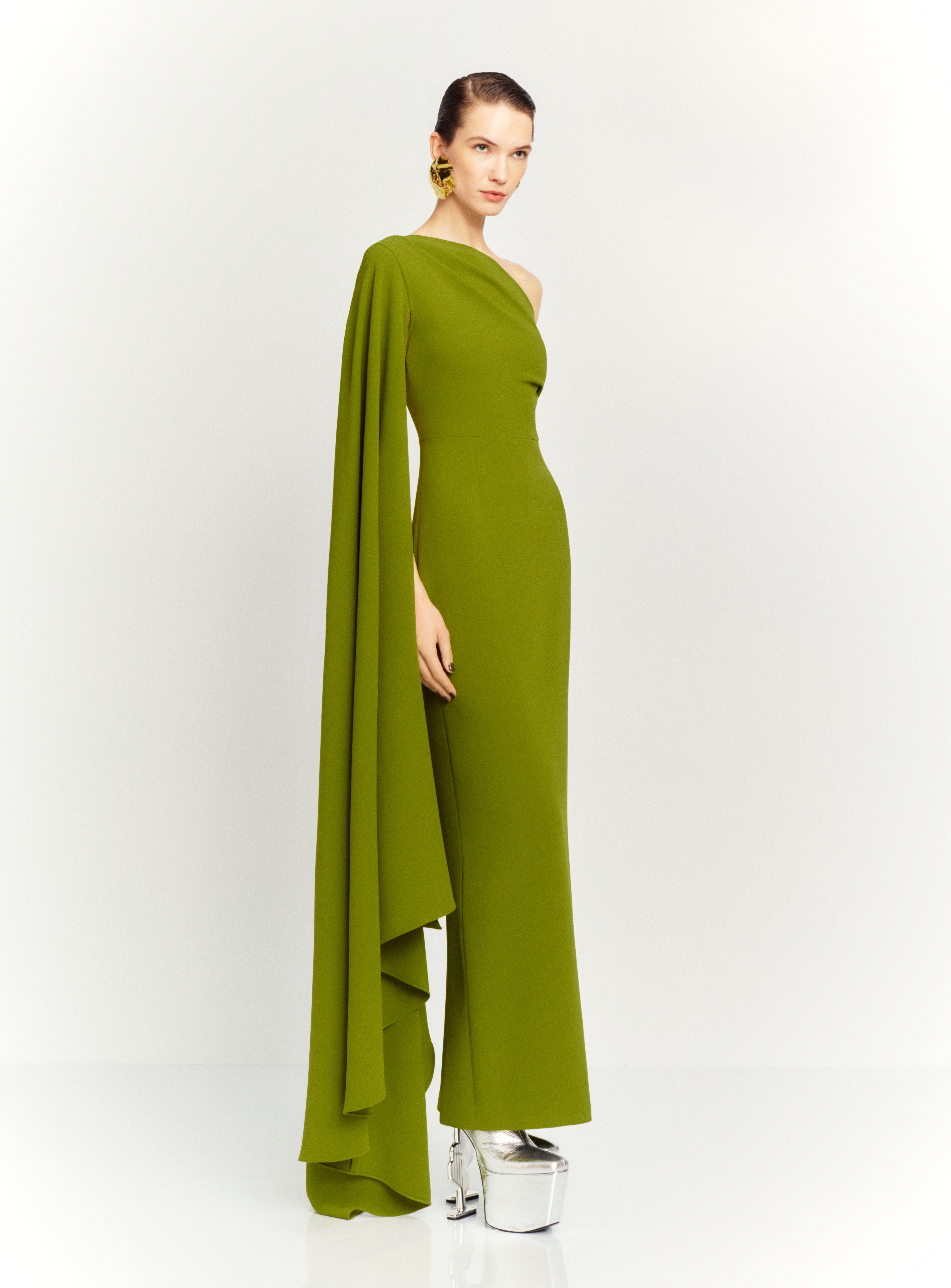The Daria Maxi Dress in Sweet Pea Green – Solace London