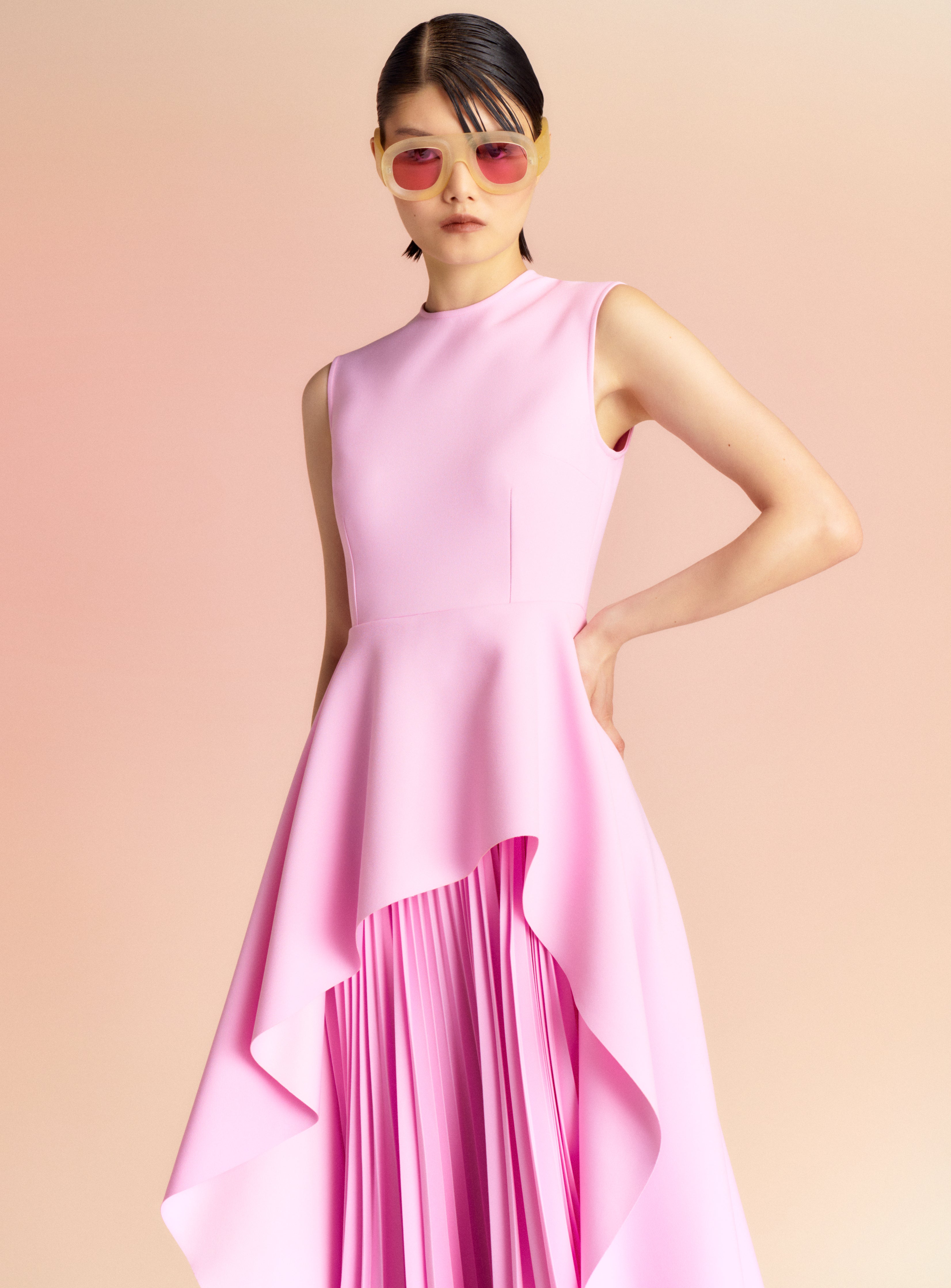The Severny Midi Dress in Blush – Solace London