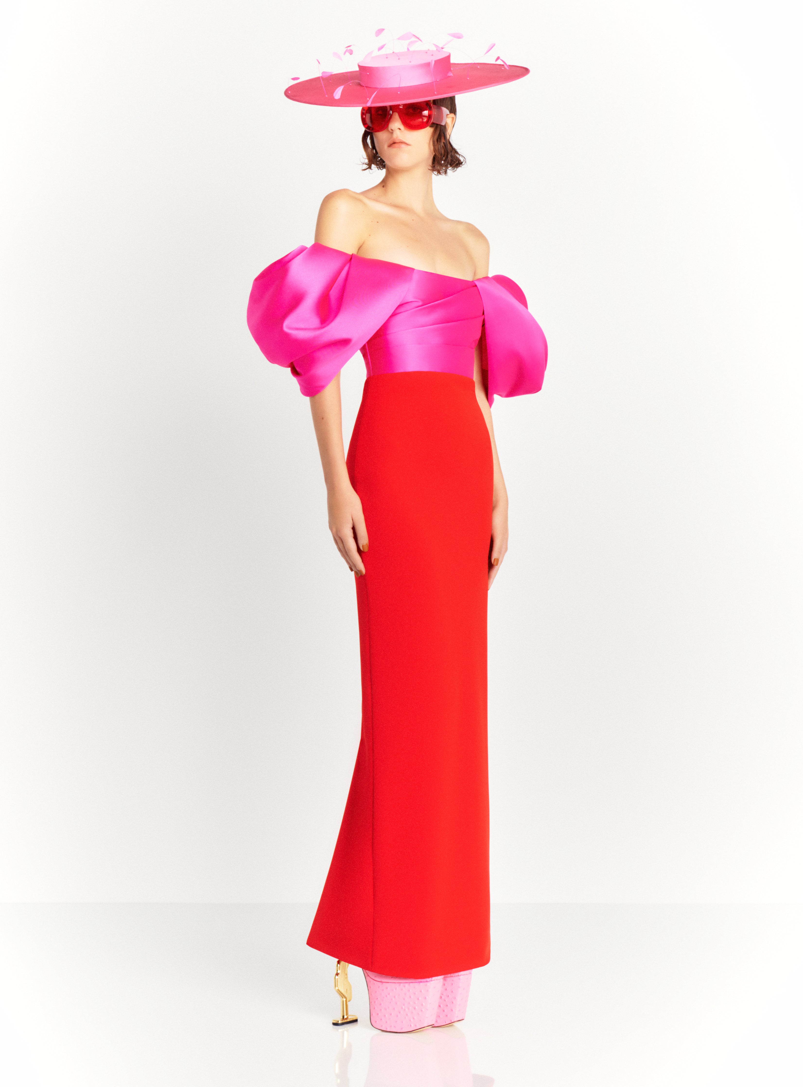 The Sian Maxi Dress in Pink and Red – Solace London