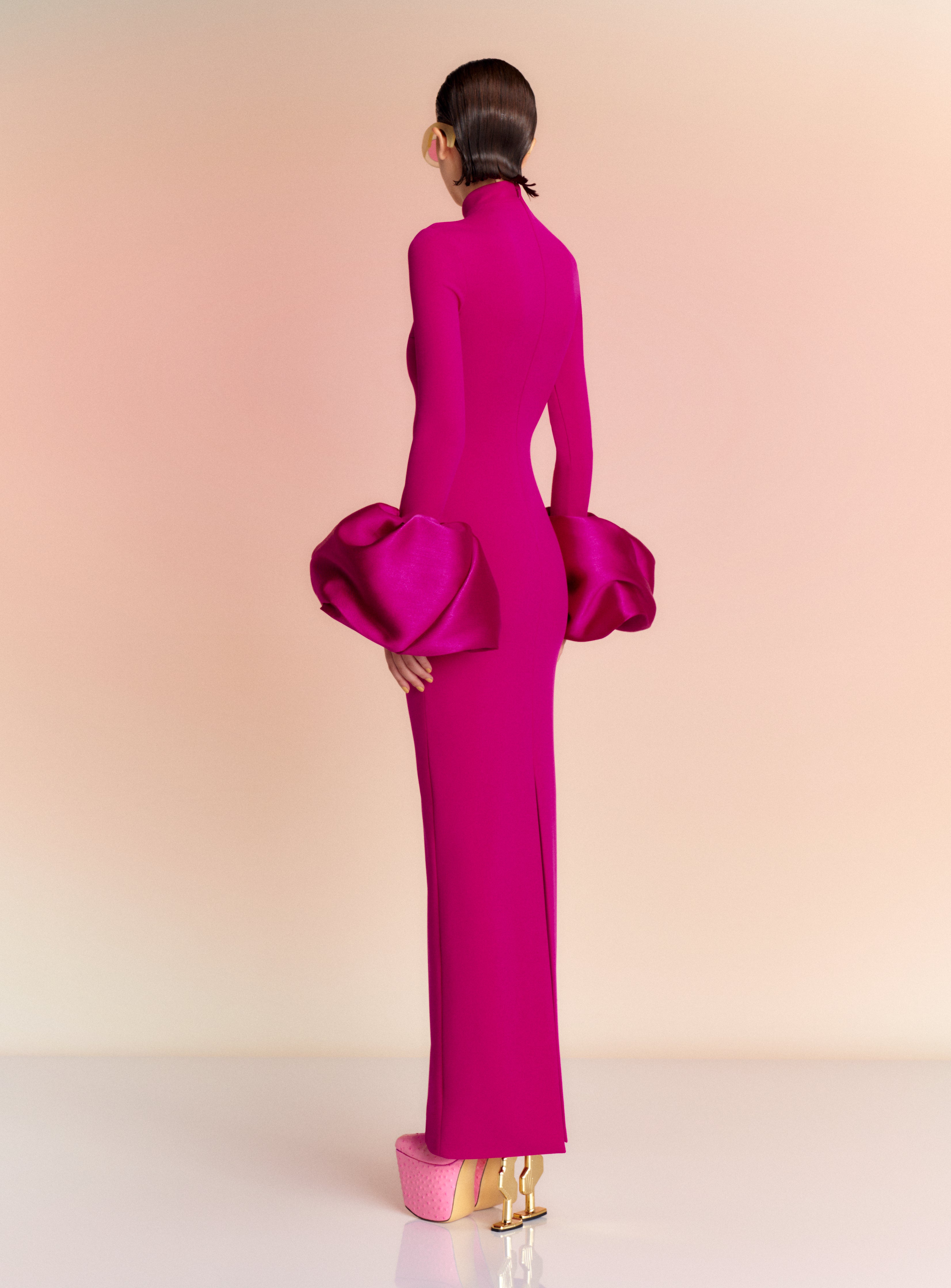 The Viviana Maxi Dress in Fuchsia – Solace London