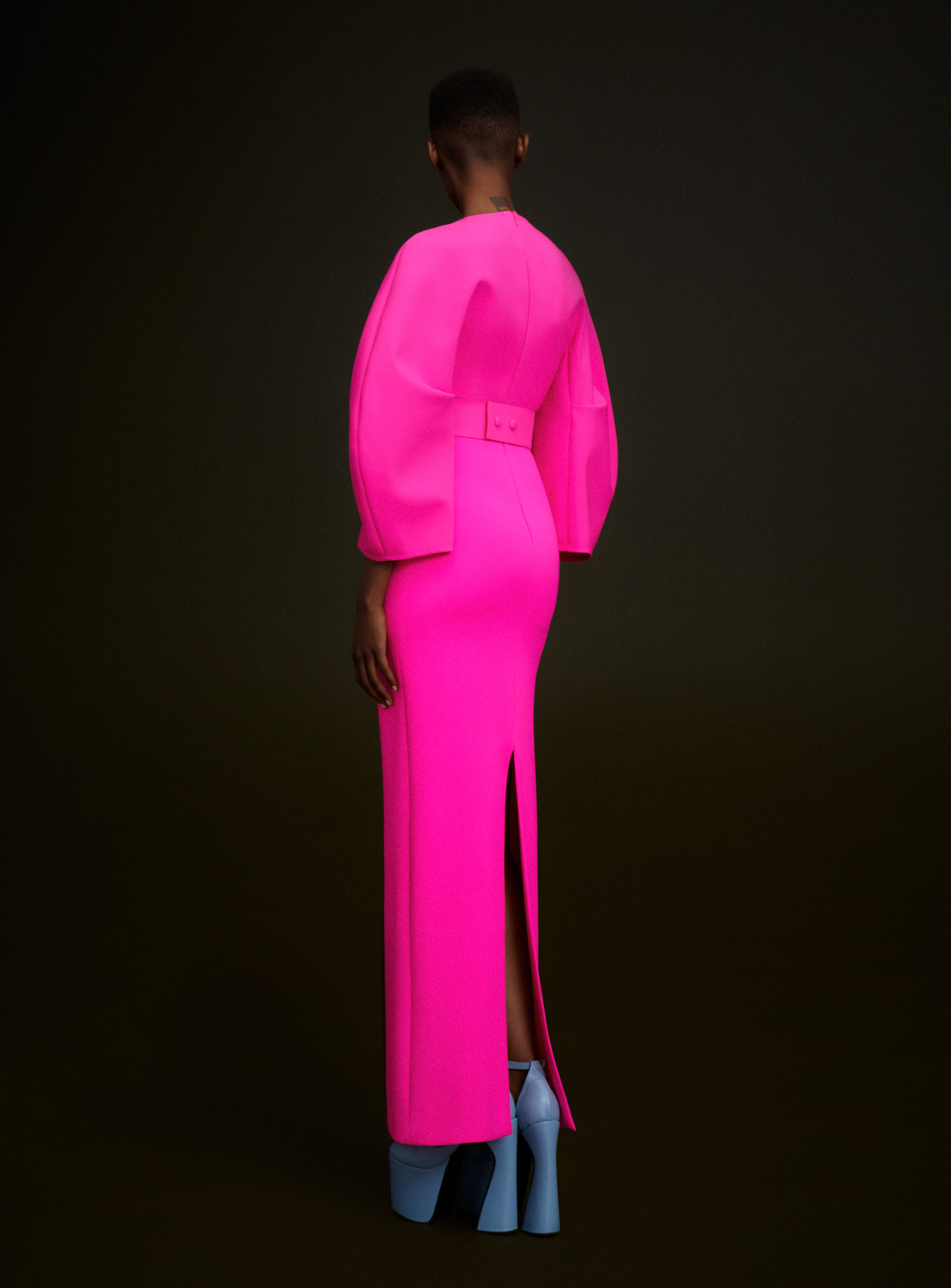 Solace London | The Allegra Maxi Dress in Hot Pink